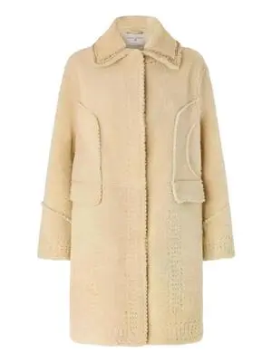 ERMANNO SCERVINO Ermanno Scervino Shearling Embroidered Coat