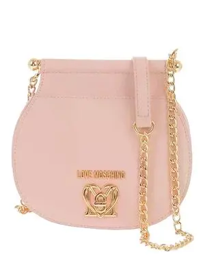 Moschino Logo Plaque Cross Body Bag - Pink