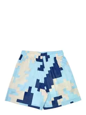 ERIC EMANUEL Logo Print Mesh Shorts - Blue
