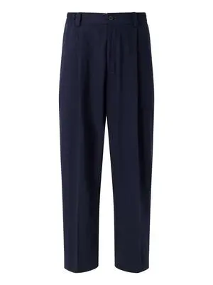 Studio Nicholson Cotton Straight-leg Trousers - Navy