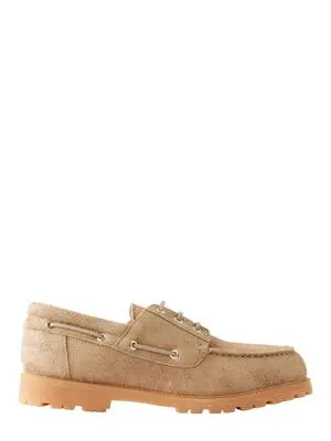 Studio Nicholson Lace-up Suede Boat Shoes - Brown