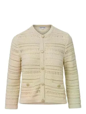 Veronica Beard Bellingham Open-knit Cardigan - Neutrals