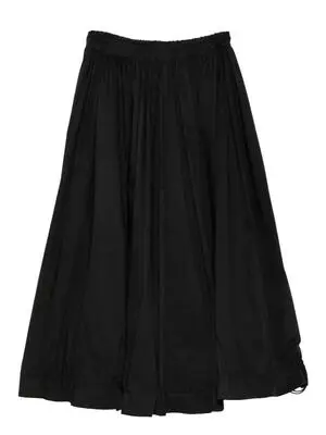 Yohji Yamamoto Gathered Midi Skirt - Black
