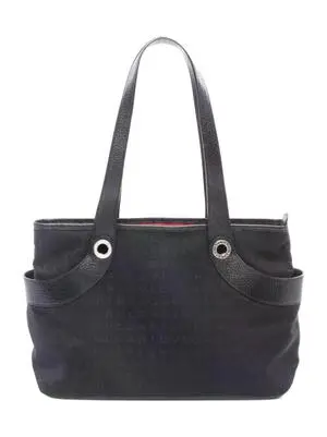 BVLGARI 2010s Logo Mania Canvas Tote Bag - Black