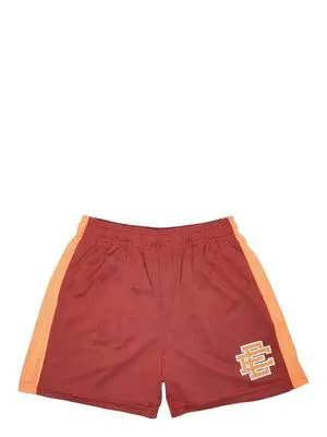ERIC EMANUEL Logo Print Track Shorts - Brown