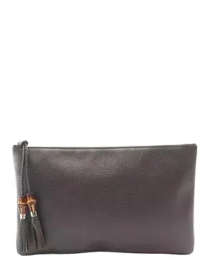 Gucci Bamboo Tassel Clutch Bag - Brown