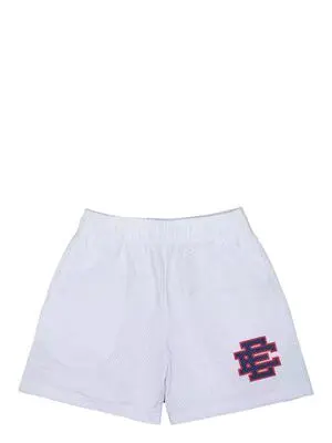 ERIC EMANUEL Logo Print Mesh Shorts - White