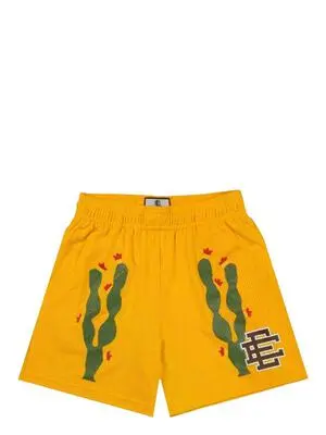 ERIC EMANUEL Cactus Print Elasticated Waistband Shorts - Yellow