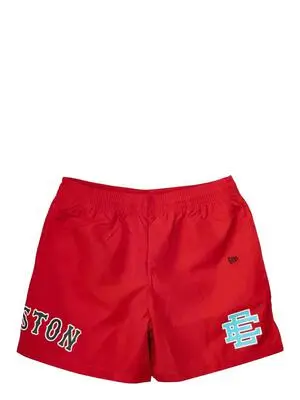 ERIC EMANUEL Logo Print Shorts - Red