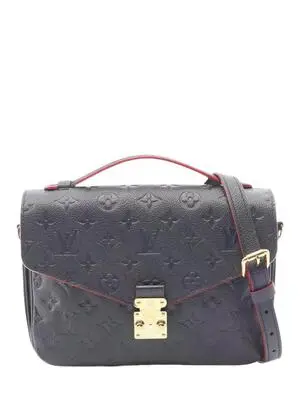 LOUIS VUITTON Pochette Métis Monogram Empreinte Tote Bag - Blue