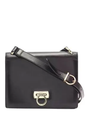 FERRAGAMO Gancini Shoulder Bag - Black