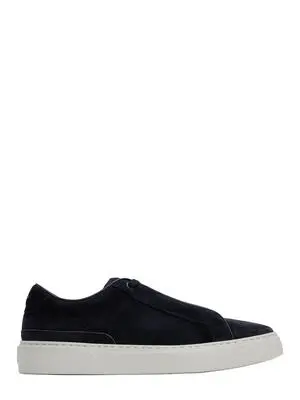 Hugo Boss Suede Lace-up Sneakers - Black