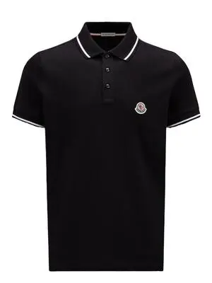 Moncler Logo Polo Shirt - Black