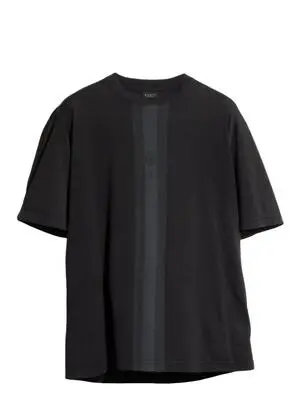 Gucci Cotton T-shirt With Muted Web - Black