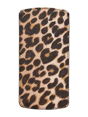 Smythson Panama Leopard-print Leather Glasses Case - Leopard Print