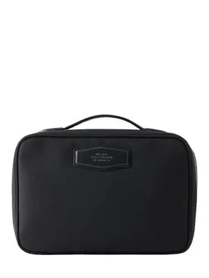 Smythson Norton Leather-trimmed Canvas Jewelry Case - Black