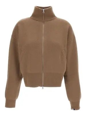 EXTREME CASHMERE Extreme Cashmere Bomber Style Zip-Up Sweater