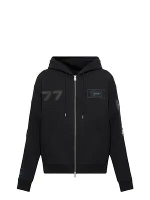 ALLSAINTS Long Sleeve Full Zip Hooded Sweatshirt - Black