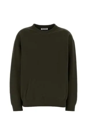 JIL SANDER Crew Neck Long Sleeve Sweatshirt - Black