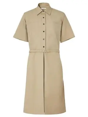 Fendi Cotton Shirt Dress - Beige