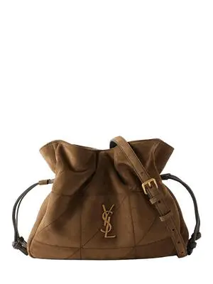 Saint Laurent Jamie Quilted Suede Shoulder Bag - Brown