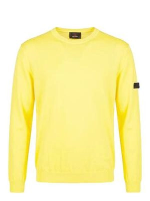 Peuterey Crewneck Long Sleeve Cotton Sweater - Yellow