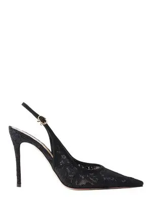 GIANVITO ROSSI Sofia 95 Lace Slingback Pumps - Black