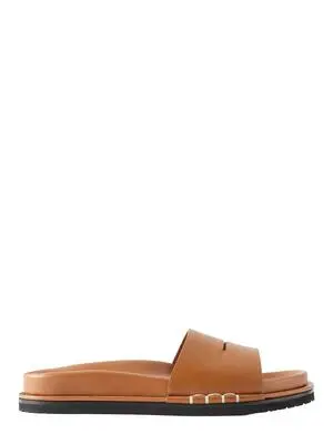 JW Anderson Fussbett Leather Slides - Tan