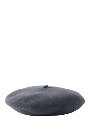 MAISON MARGIELA Felted Wool Beret - Gray