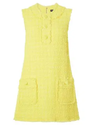 Dolce & Gabbana Sleeveless Tweed Mini Dress - Yellow