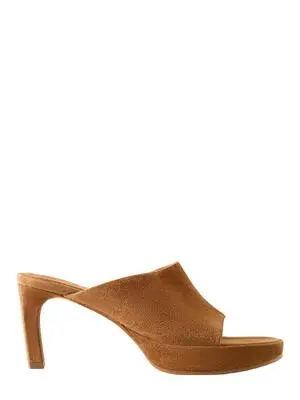 Balenciaga Fargo Suede Mules - Brown
