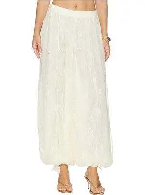 Hemant & Nandita Lace Harem Pants - Eggshell