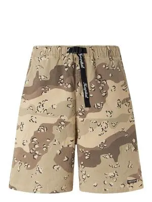 Kapital Straight-leg Camouflage Print Cotton Shorts - Neutrals