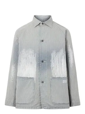 Kapital Liberty Striped Denim Overshirt - Blue