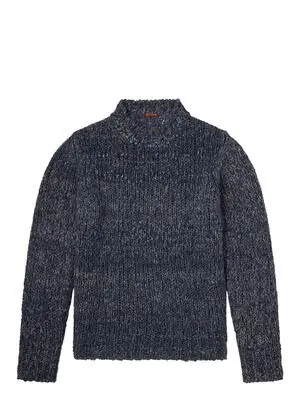Barena Venezia BARENA Alpaca, Wool And Linen-Blend Sweater Navy