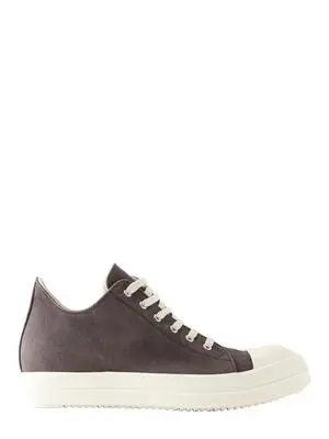 Rick Owens Ramones Denim Lace-up Sneakers - Red