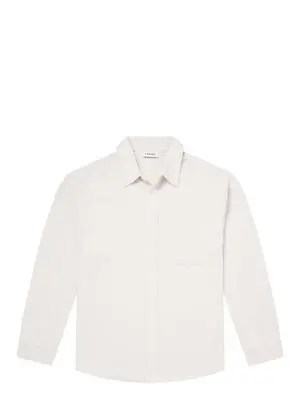 FRAME Waffle-knit Cotton Shirt - Cream
