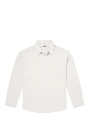 FRAME Waffle-knit Cotton Shirt - Neutrals