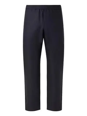 Barena Venezia Straight-leg Herringbone Virgin Wool Trousers - Blue