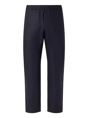 Barena Venezia Straight-leg Herringbone Virgin Wool Trousers - Navy