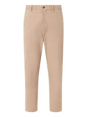 Brunello Cucinelli Straight-leg Cotton Trousers - Neutrals