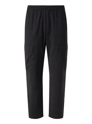 Barena Venezia Straight-leg Virgin Wool-gabardine Cargo Trousers - Black