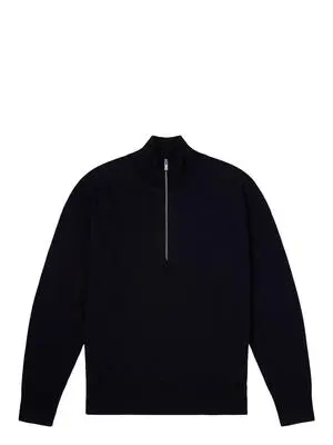 Barena Venezia Merino Wool Half-zip Sweater - Blue