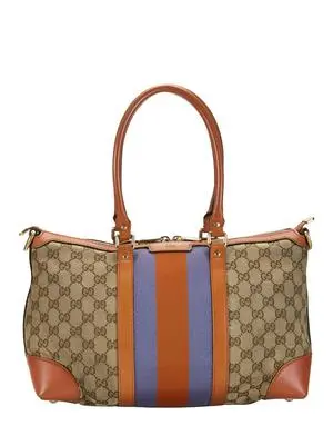 GUCCI Gucci Vintage Web Convertible Tote