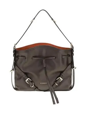 Givenchy Small Voyou Bucket Handbag In Glossy Leather - Brown