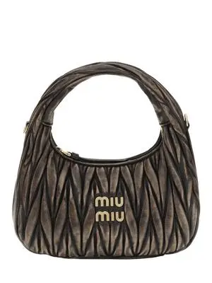 Miu Miu Wander Bag In Quilted Leather - Brown