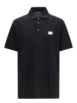 Dolce & Gabbana Cotton Piqué Polo - Black