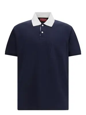 Gucci Piqué Polo - Blue