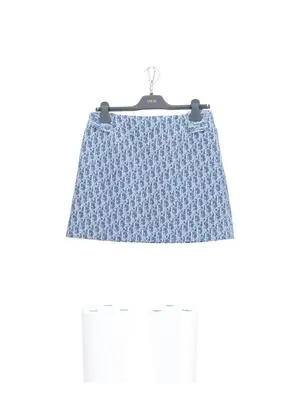 Dior Logo Print Skirt - Blue