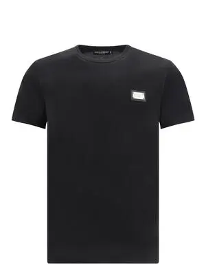 Dolce & Gabbana Cotton T-shirt With Logo - Black